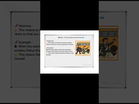 π THROW SOMEONE UNDER THE BUS MEANING WITH EXAMPLES β¨οΈ
