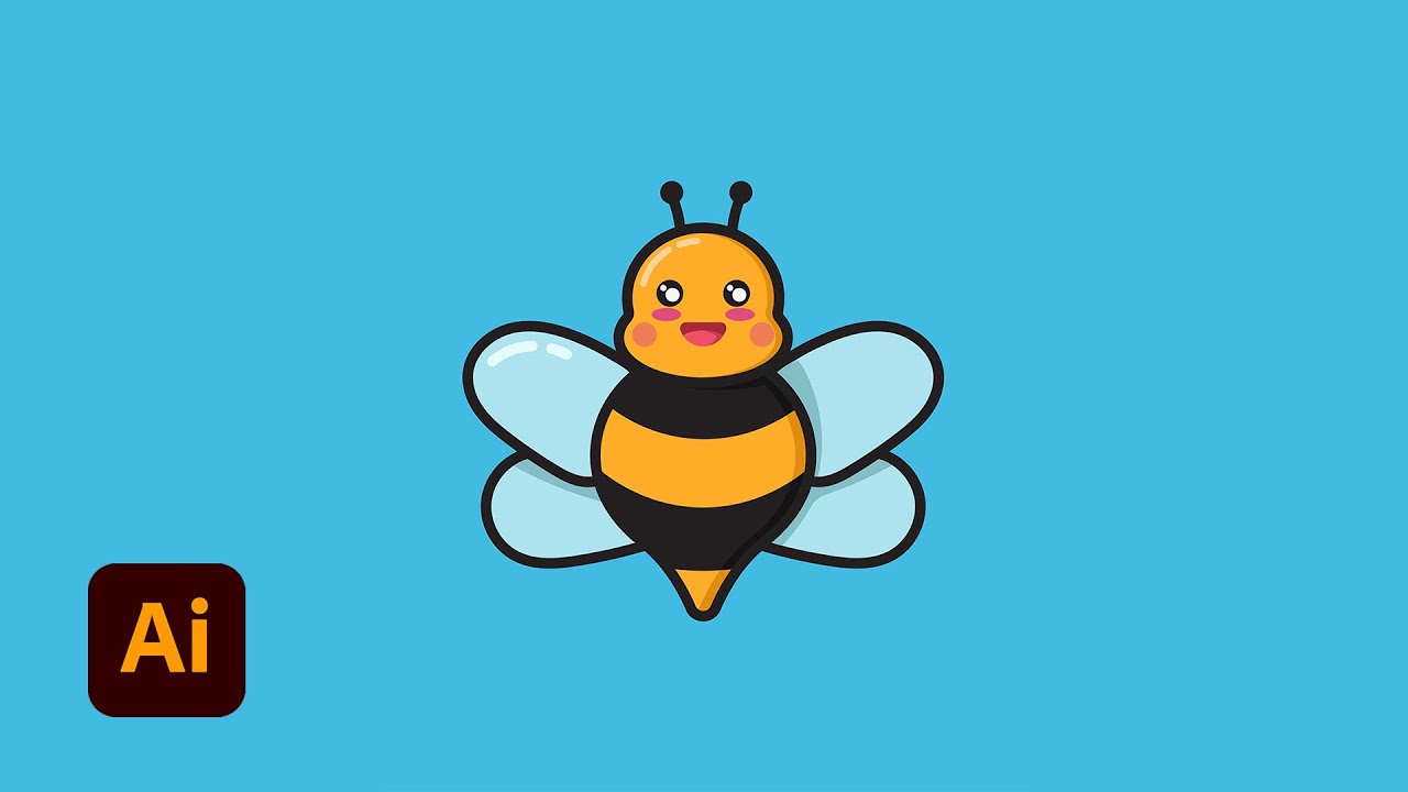 Drawing a Bee (Adobe Illustrator CC Speed Vector Art)
