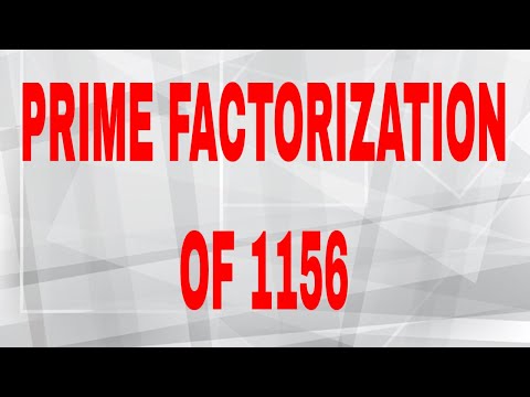 Prime factorization of 1156|Prime factors