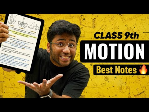 Class 9th Motion Notes 🔥| Class 9 Science Chapter 8 Notes @ShobhitNirwan17
