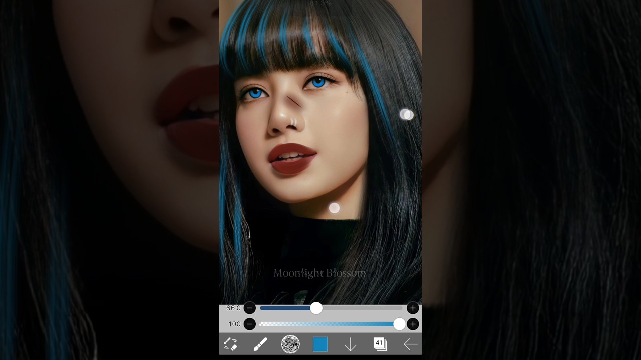 Blackpink Lisa Smudge Edit ibisPaintX Tutorial || #blackpink #lisa #edit #ibispaintx #smudge