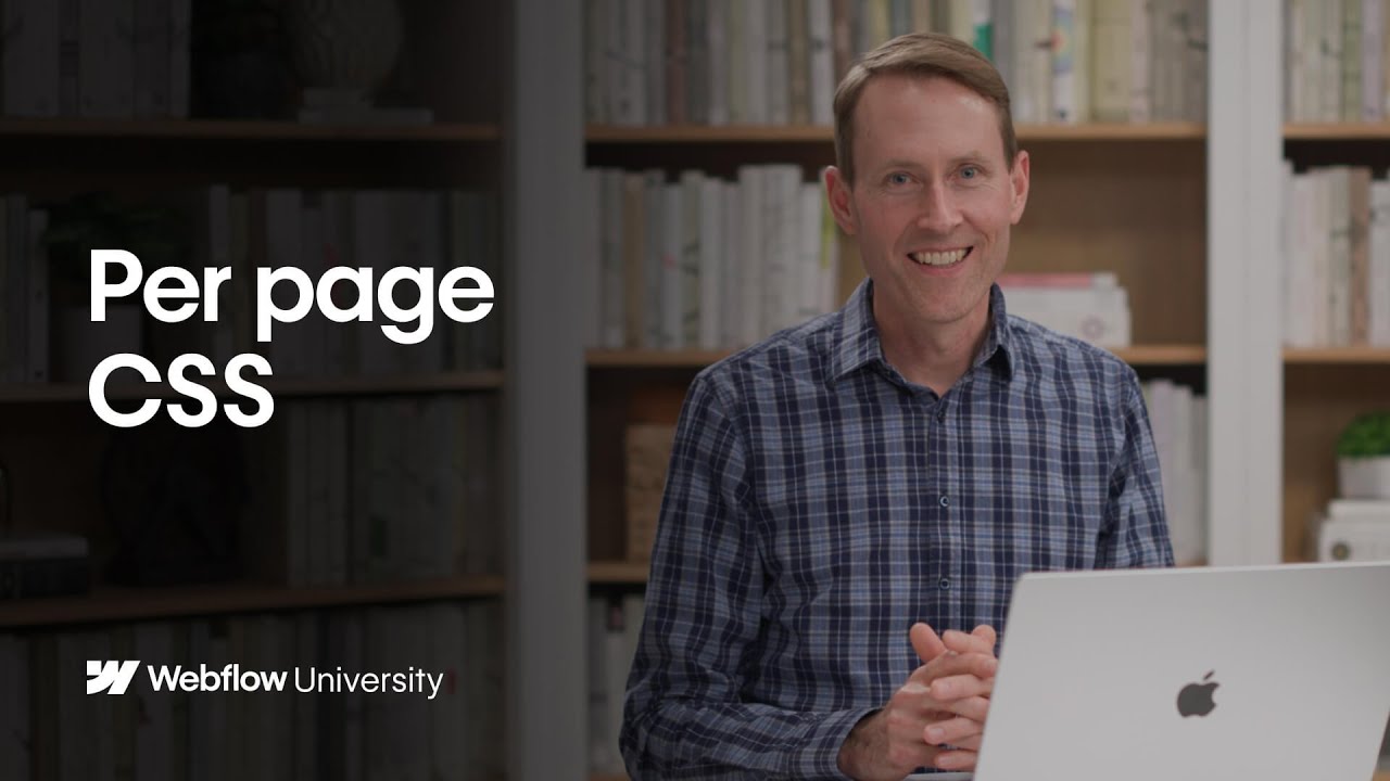 Faster page loads with Per page CSS — Webflow tutorial