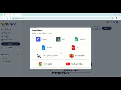 GIZMO STUDY APP TUTORIAL