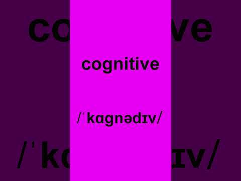 How to pronounce "cognitive" in American English #spokenenglish #howtopronounce #americanenglish
