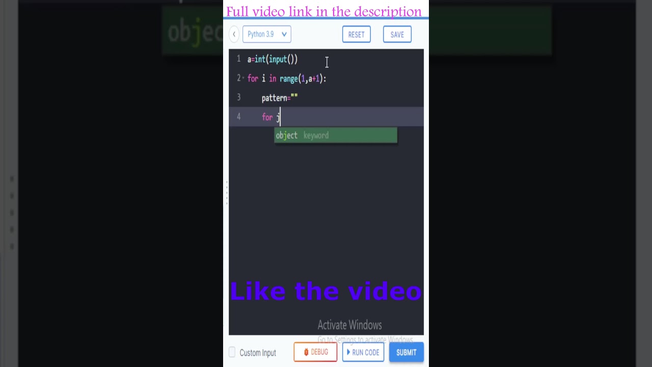 full pyramid 2 || coding practice 14 A || ccbp || Nxt wave || python problems in telugu || newcoding