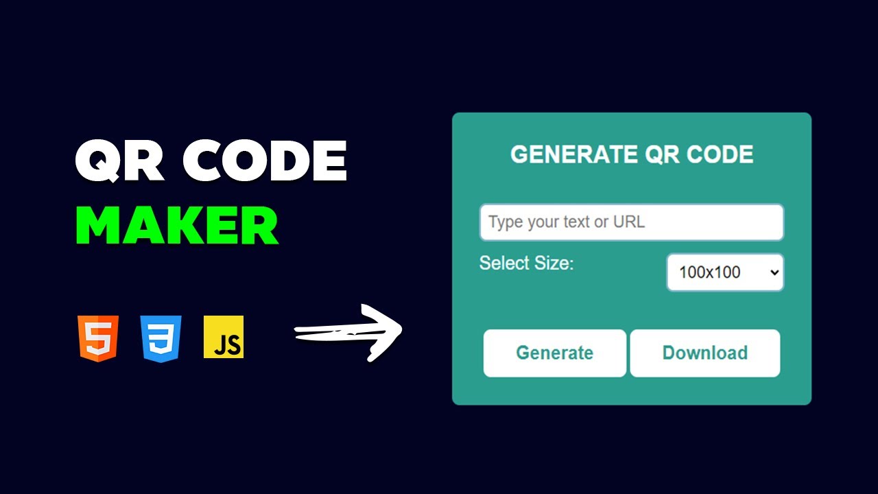 Learn to Build a QR Code Generator from Scratch with HTML, CSS & JavaScript