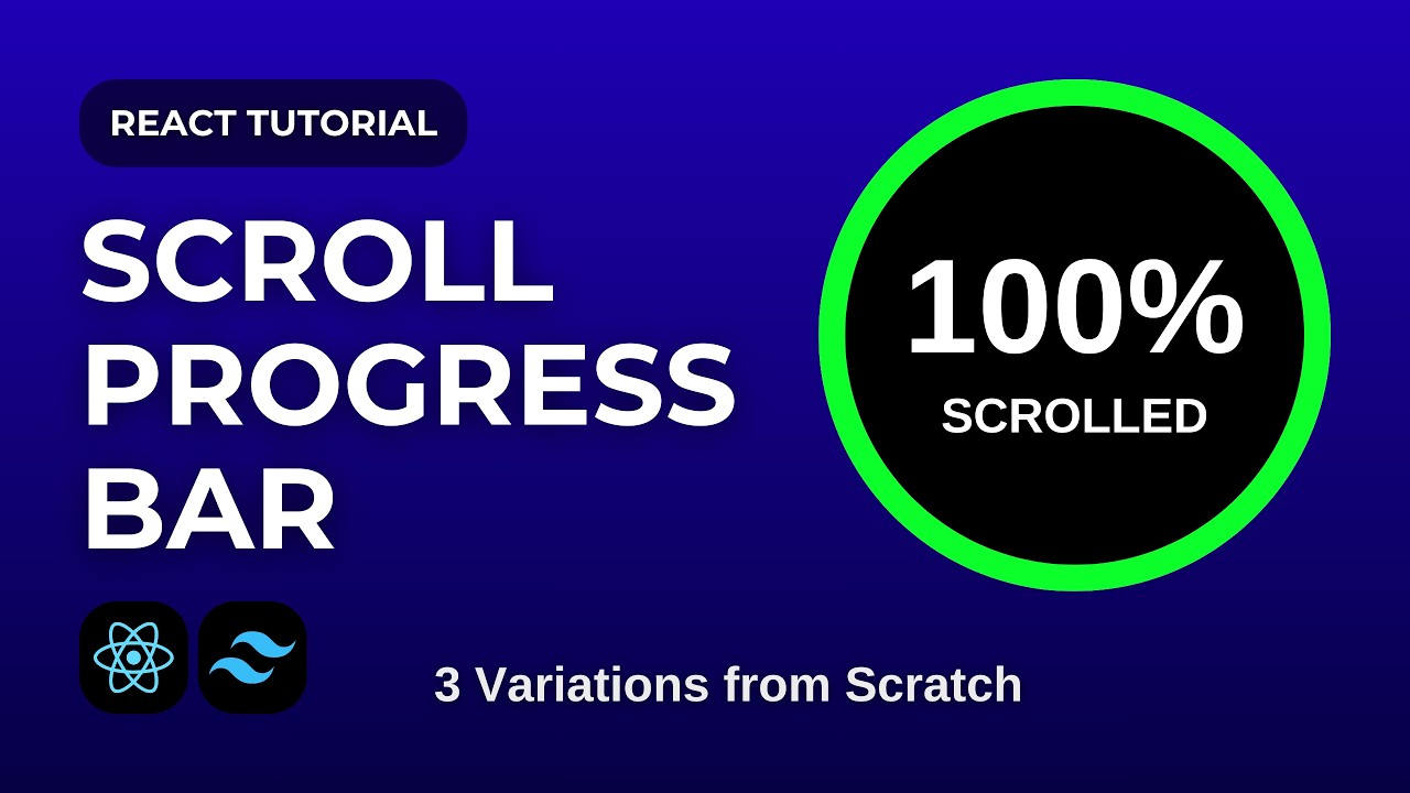 Build 3 Scroll Progress Indicators in React & Tailwind CSS (No Libraries!)