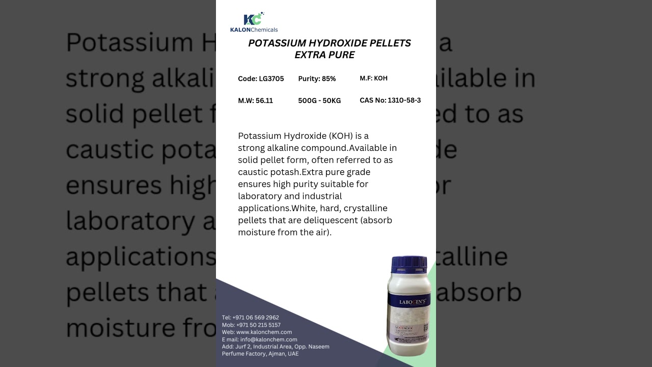 Potassium Hydroxide Pellets – Strong Alkaline Reagent for Industrial & Lab Use #industrialchemicals