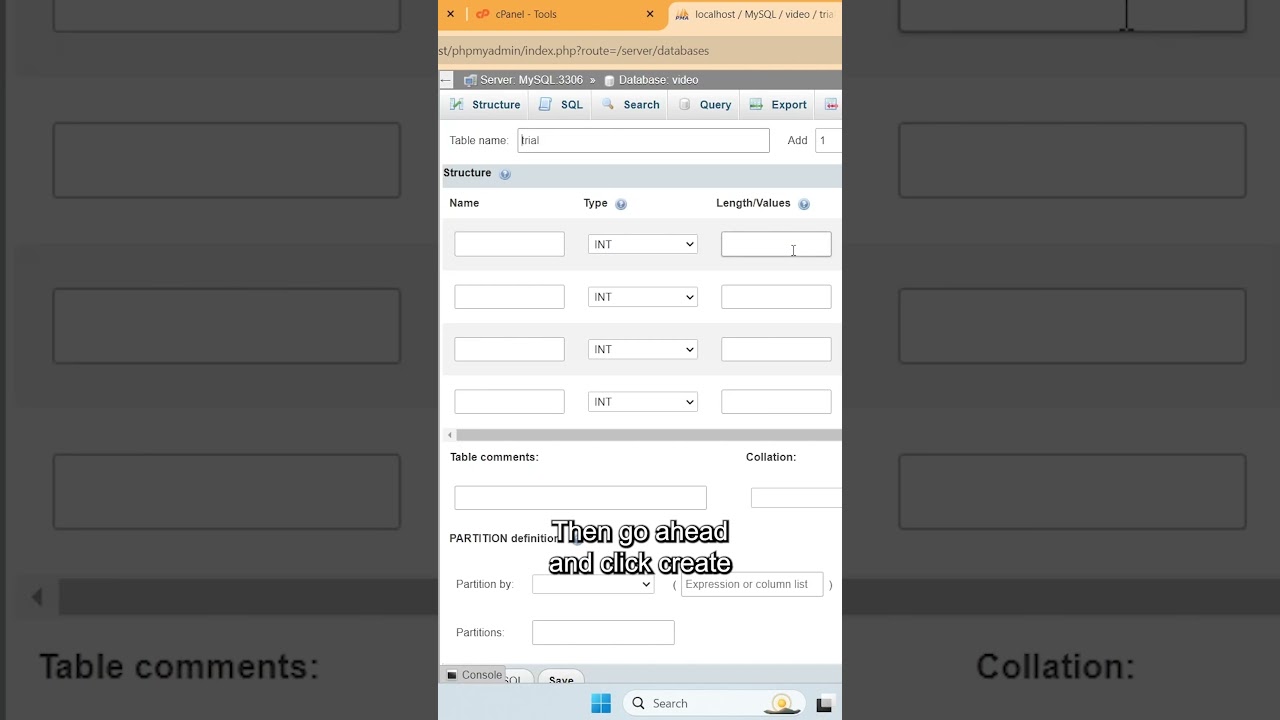 Easily Create Database Tables in phpMyAdmin on Localhost | Database & SQL Tutorial