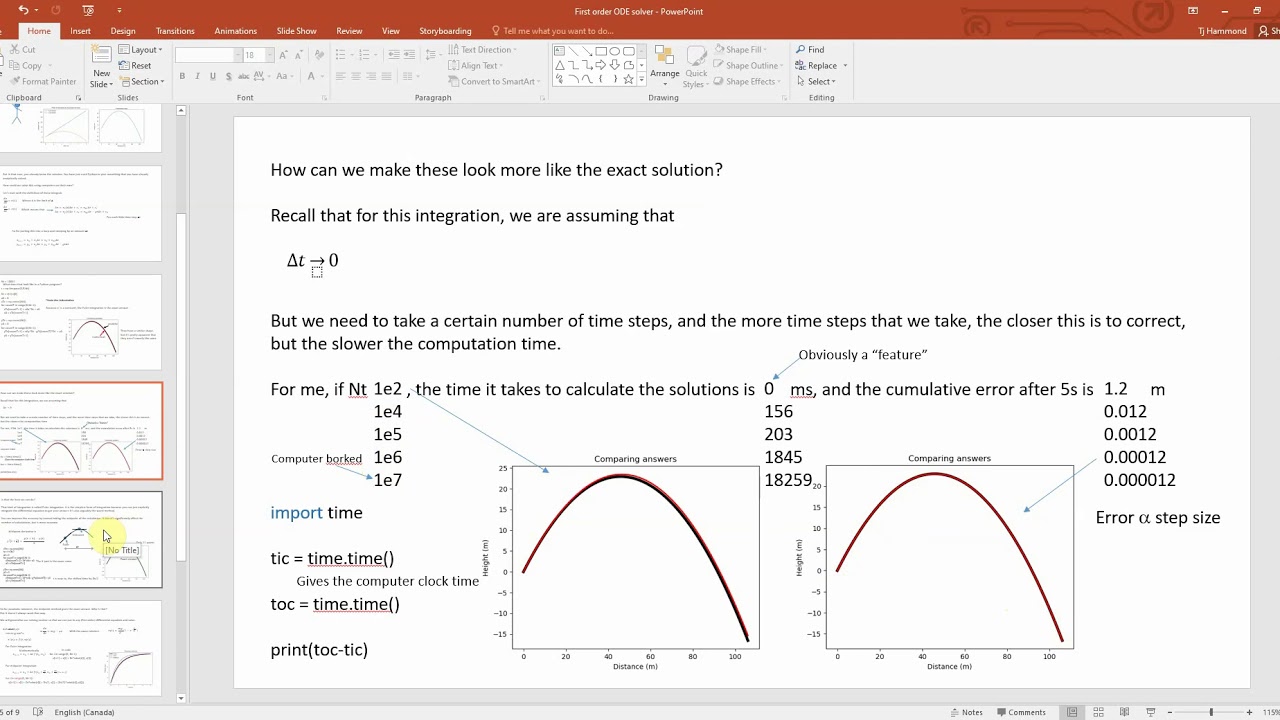 Python midpoint integration