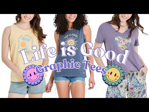 Cute Graphic Tees from LIFE IS GOOD, Comfy Casual Summer T-Shirts! #graphictees #summerfashion