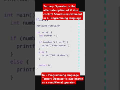 Ternary Operator vs if else control statement #programminglanguage #python #coding #cprogramming m