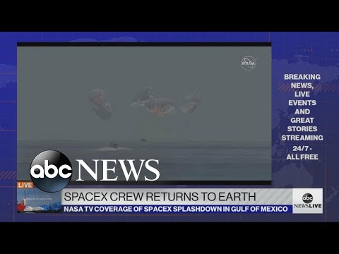 SpaceX crew returns to Earth