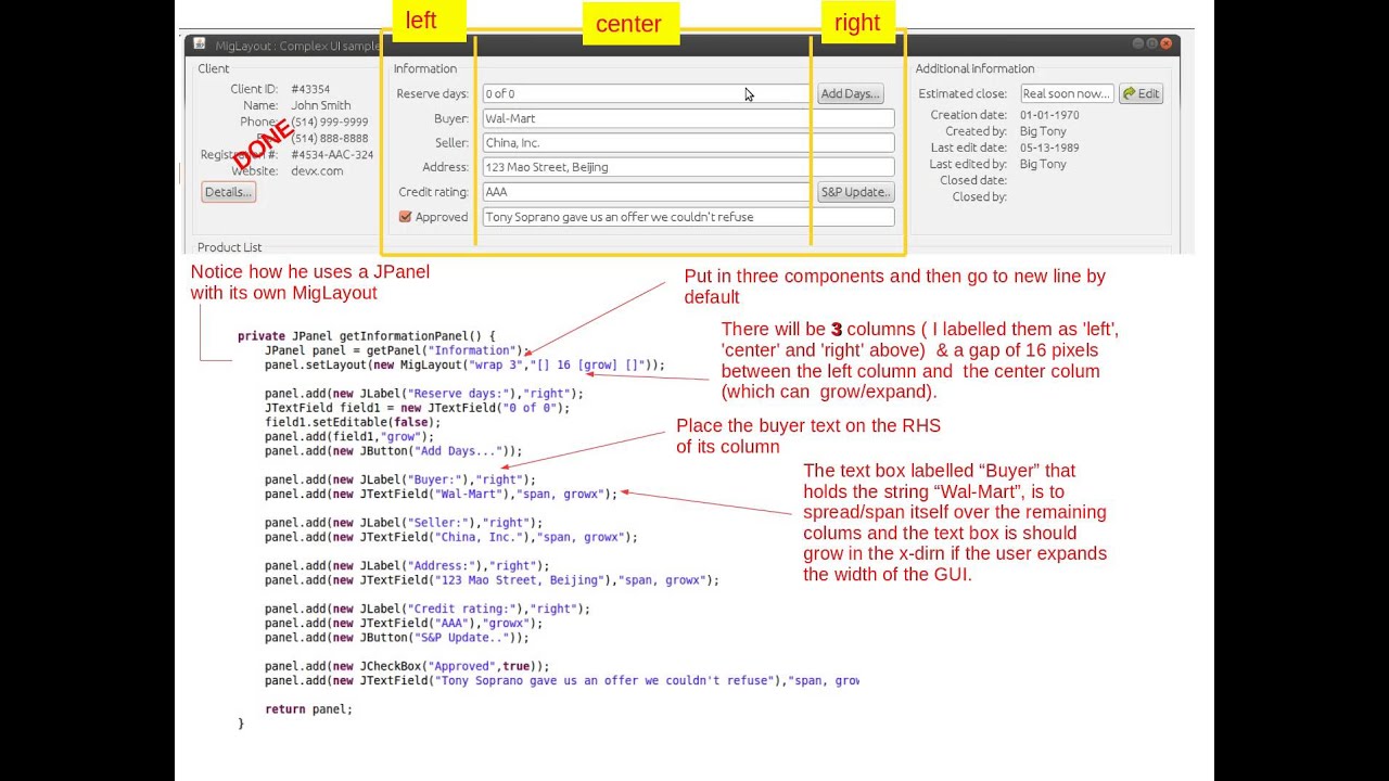 MigLayout Manager - How to Build GUI #3