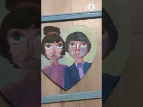 More wall decor.....paintings inspired by old fashioned portraits