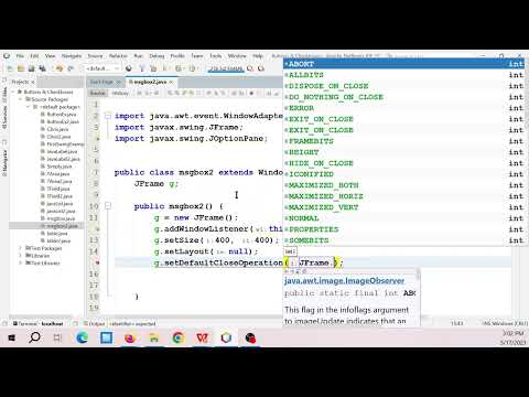 Java Swing: Message Boxes & Confirm Dialog Box & InputBox