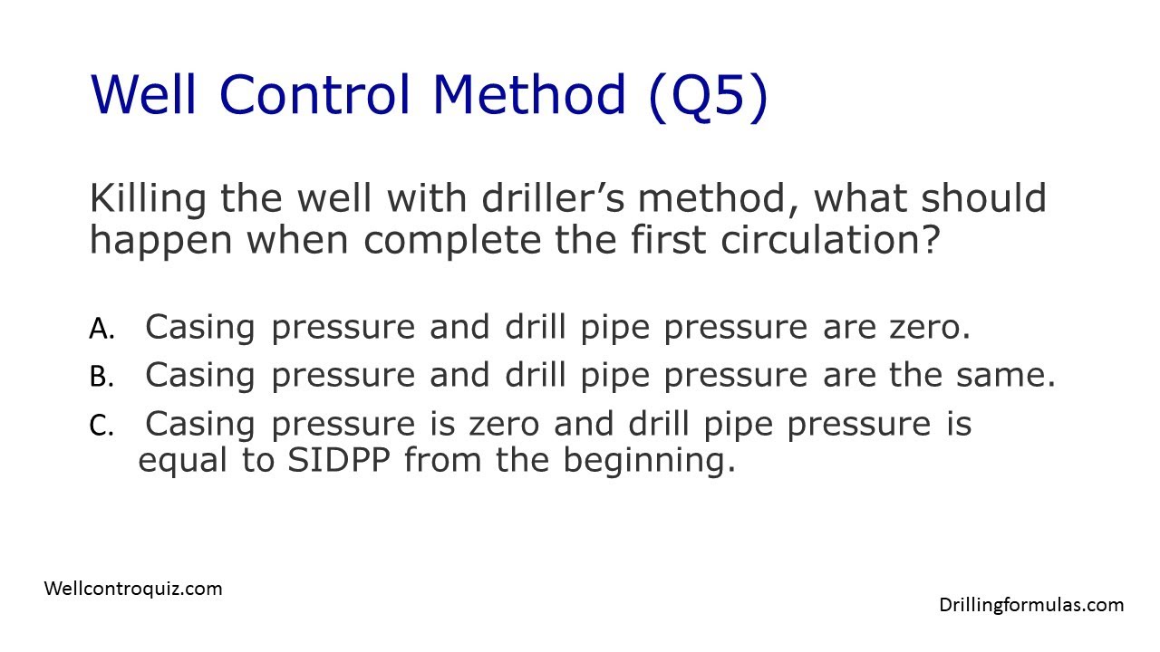 Well Control Method (Q5)