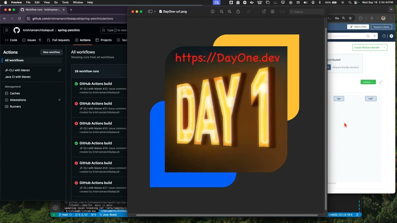 GitHub Action: Maven using JF CLI to create jar package, buildInfo, RBv2