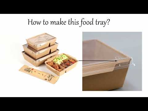 Disposable Kraft Paper Food Tray Making Machine Food Container Machine Paper Lunch Box Machine