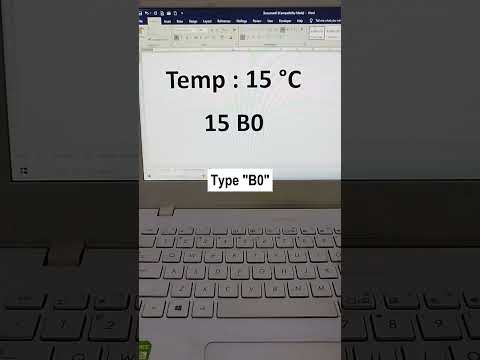 Easy Way To Type Degree Symbol