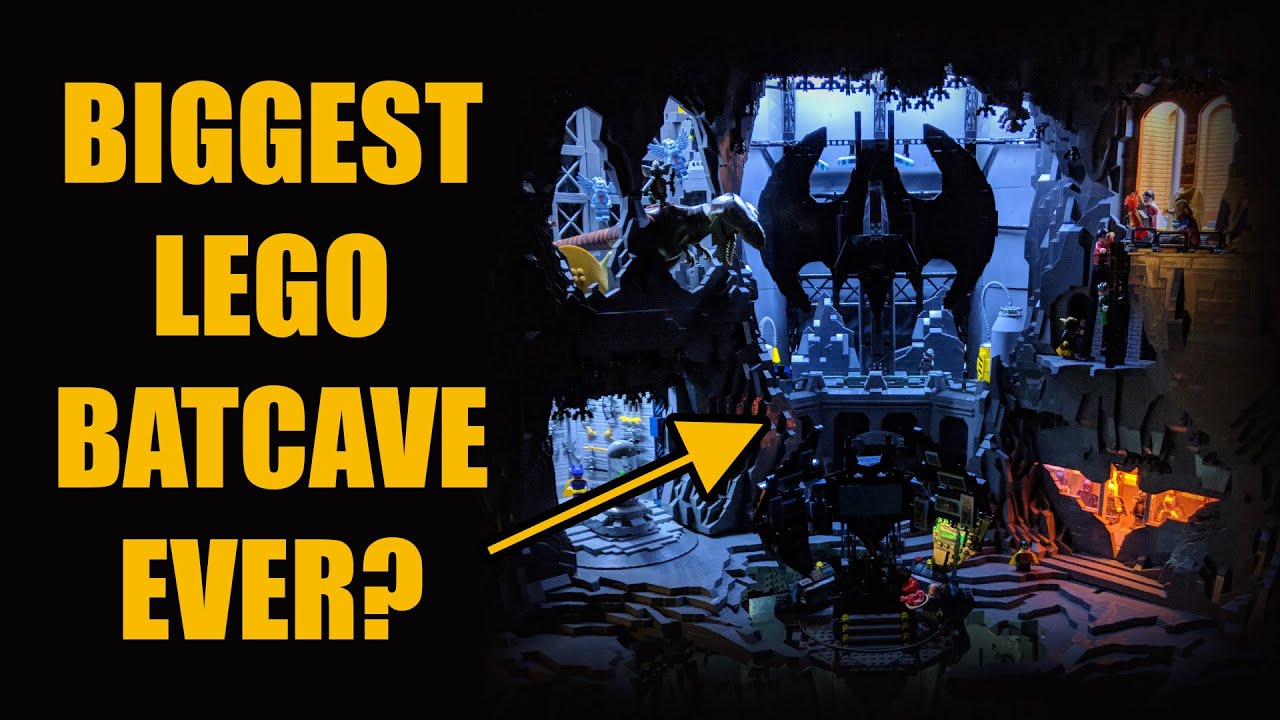 Huge LEGO Batcave and Wayne Manor