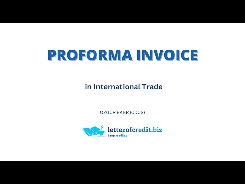 Proforma Invoice in International Trade