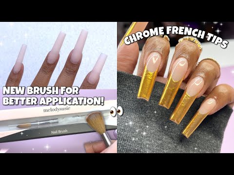 TRYING KIARA SKY CHROME POWDER | BEGINNER TIPS FOR A BETTER ACRYLIC APPLICATION | Nail Tutorial