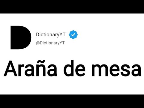 Araña de mesa Meaning in English