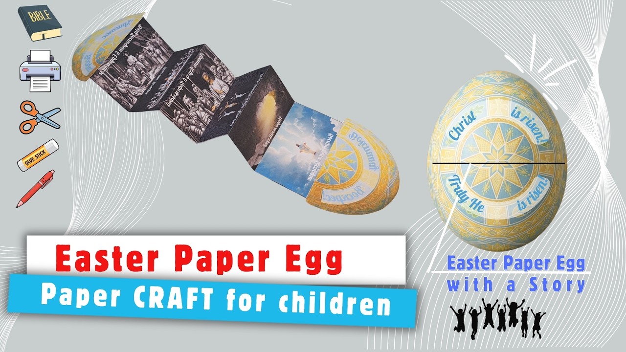 Christian Easter Egg Craft for Kids | Holy Week Story Craft | Resurrection of Jesus Printable