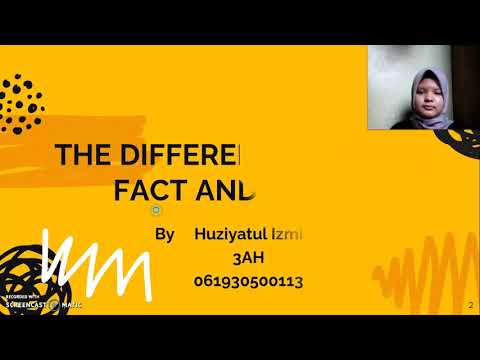 Topic 14 (Understanding the Difference Between Fact and Opinion) // by Huziyatul Izmi