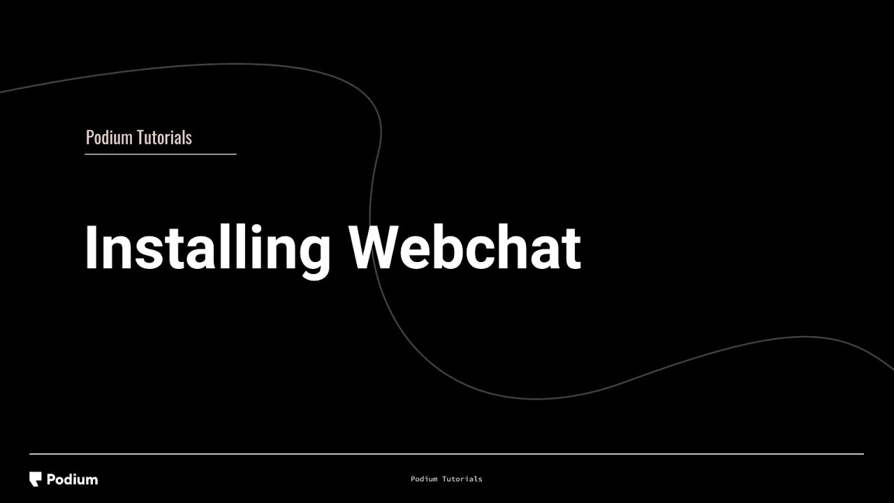 Installing Webchat