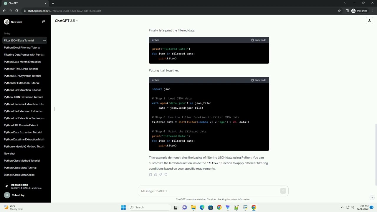 python filter json data
