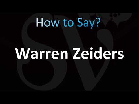 How to Pronounce Warren Zeiders (CORRECTLY!)