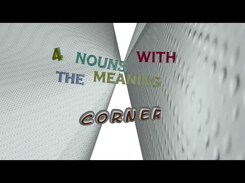 corner - 4 nouns with the meaning of corner (sentence examples)