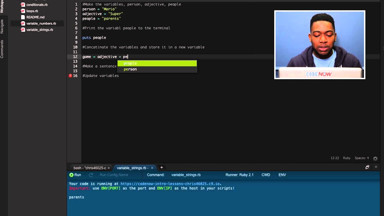 #CodeHow Lesson 2.1: String Variables