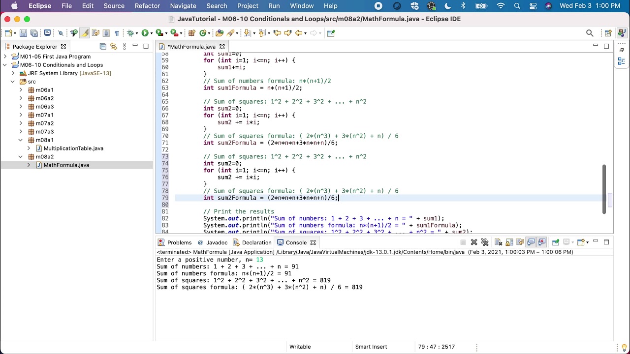 Java M08GA2P1 Math Formula