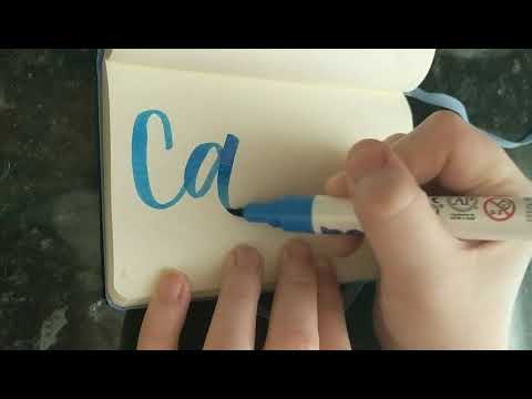 Caleb - modern calligraphy name - real time lettering