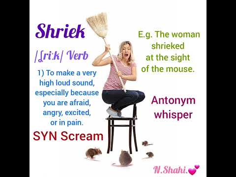 Meaning of Shriek in English Shriek Verb 😱