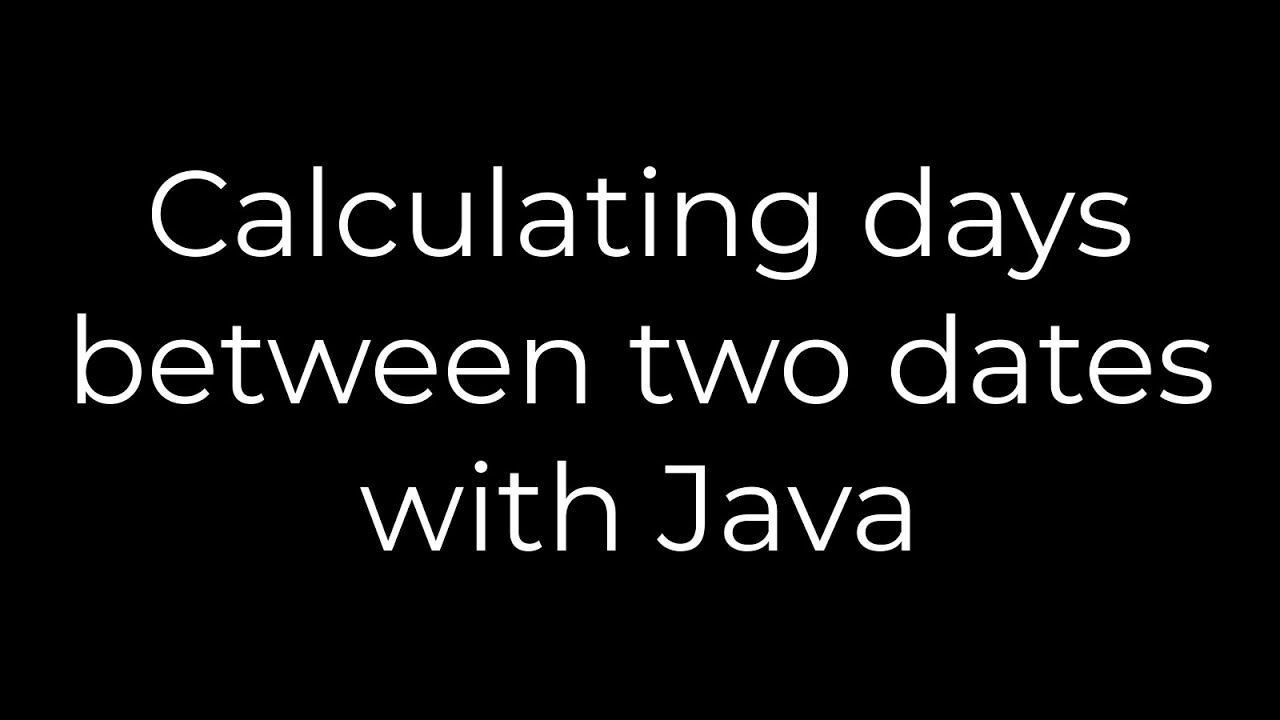 Java :Calculating days between two dates with Java(5solution)