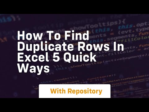 how to find duplicate rows in excel 5 quick ways