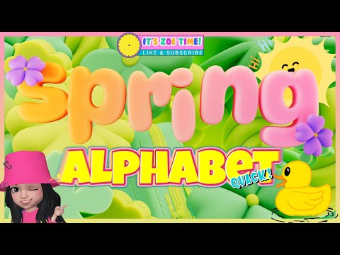 SPRING ALPHABET 🌻 Spring Vocabulary for Kids 🌻 A to Z Alphabet for Kids