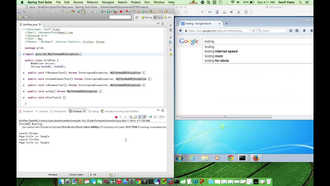 Selenium Grid 2 - Internet Explorer, Firefox, Chrome