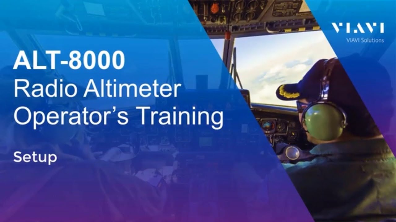 VIAVI ALT-8000 - Using the Test Set Up Screen