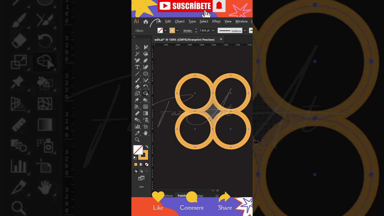 Illustrator shorts tutorial #shorts #aishorts #adobeillustrators #graphics