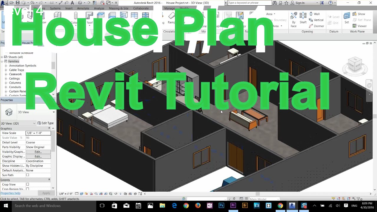 AutoDesk Revit Complete House Plan Tutorial part 1