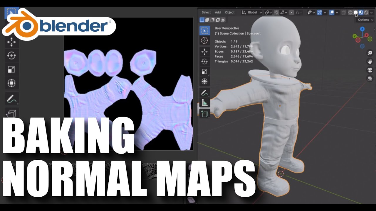 Blender Character Tutorial - Part 14 (Baking Normal Maps!)