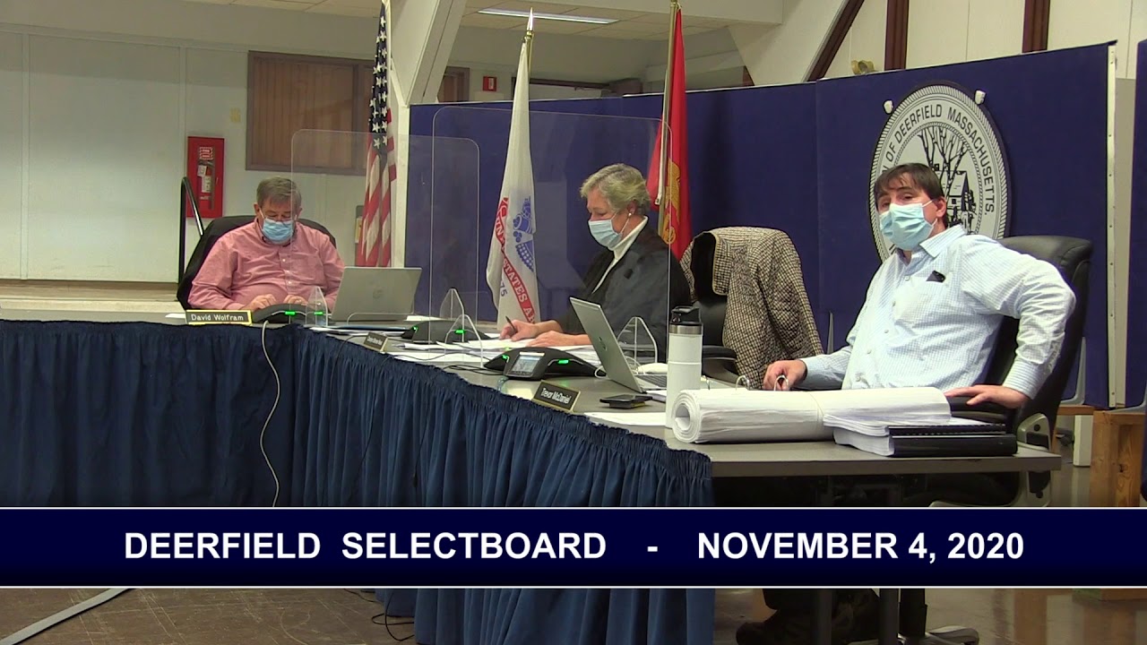 Deerfield Selectboard - November 4, 2020