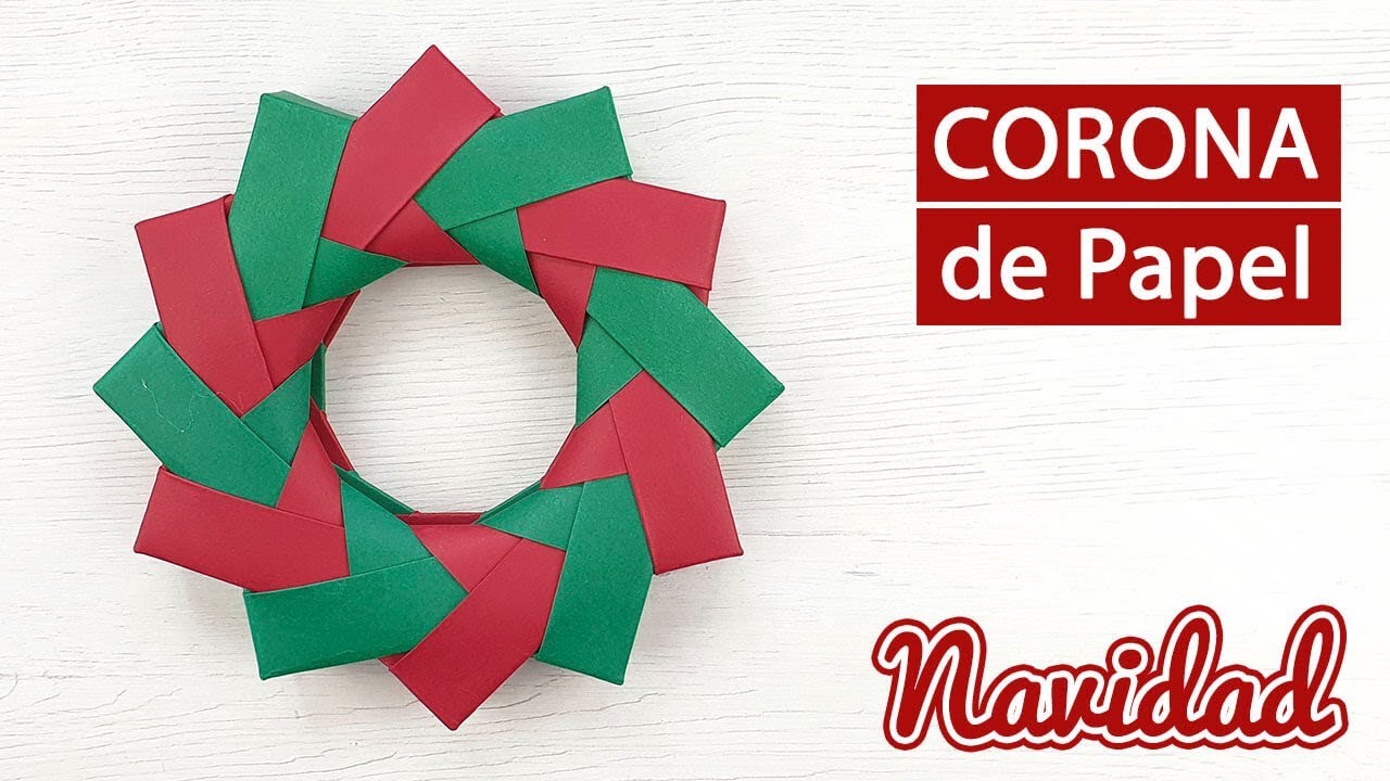 Corona de Navidad de origami ¡Fácil y Barata! | Manualidades