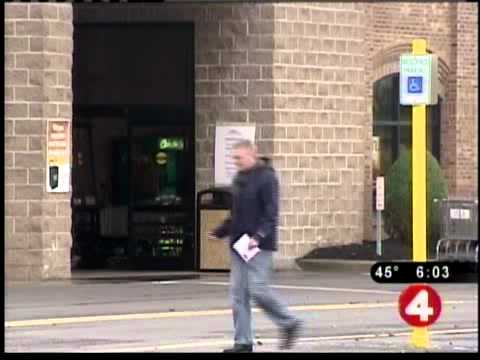 Wegmans invaded by running deer