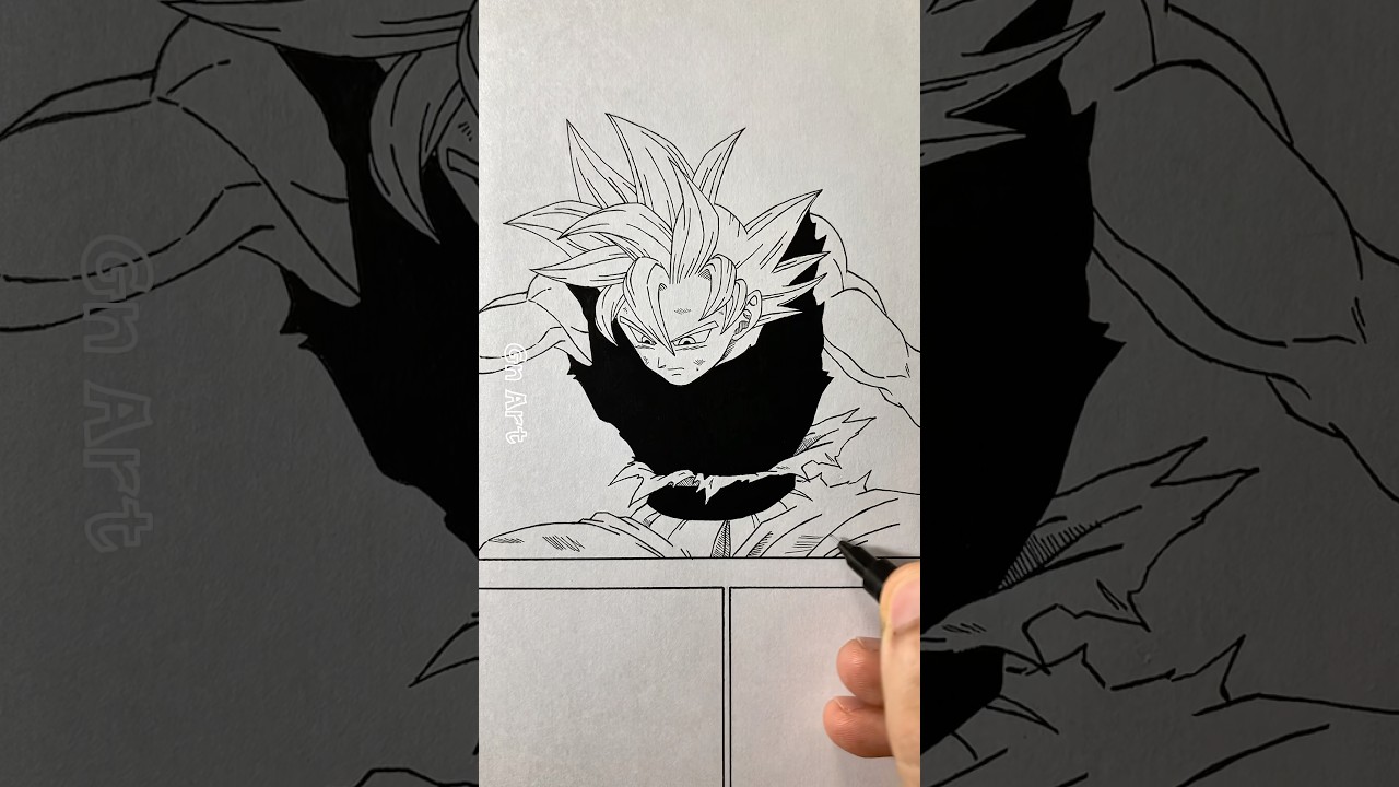 Drawing Goku Vs Jiren - Dragon ball super #shorts